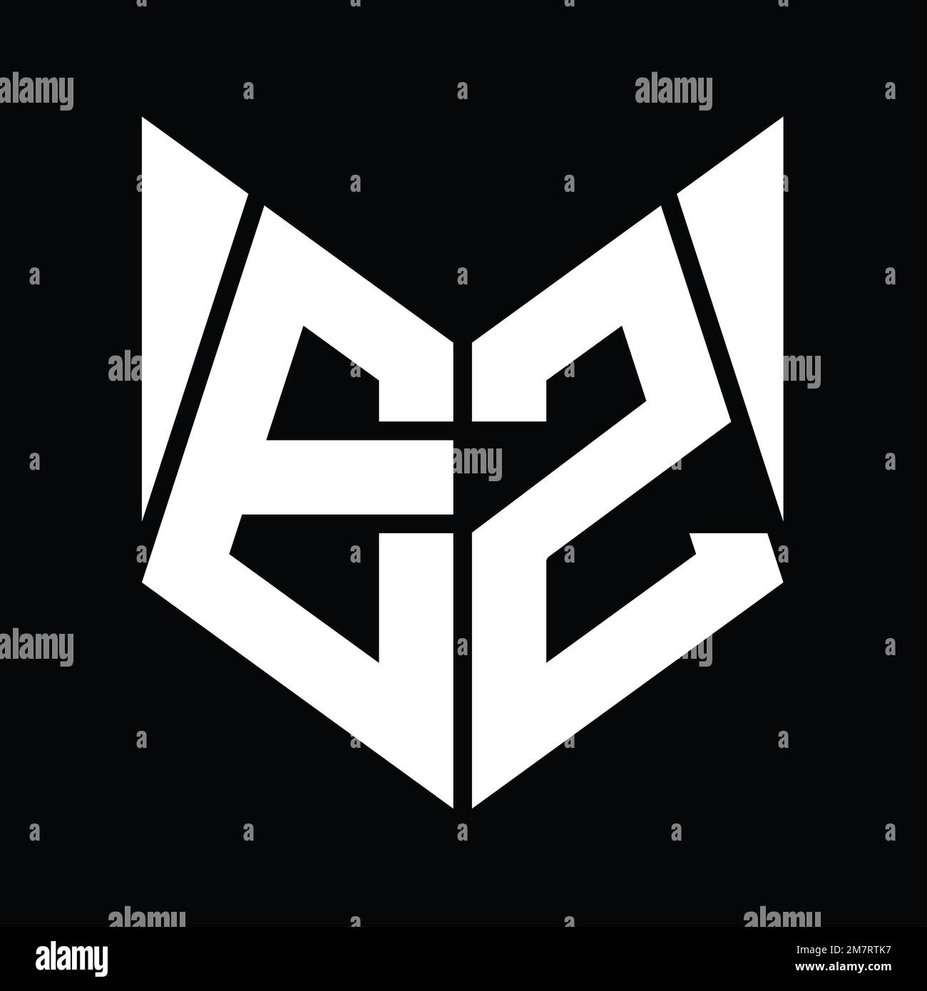 Alphabet logo design ze hi-res stock photography and images - Alamy