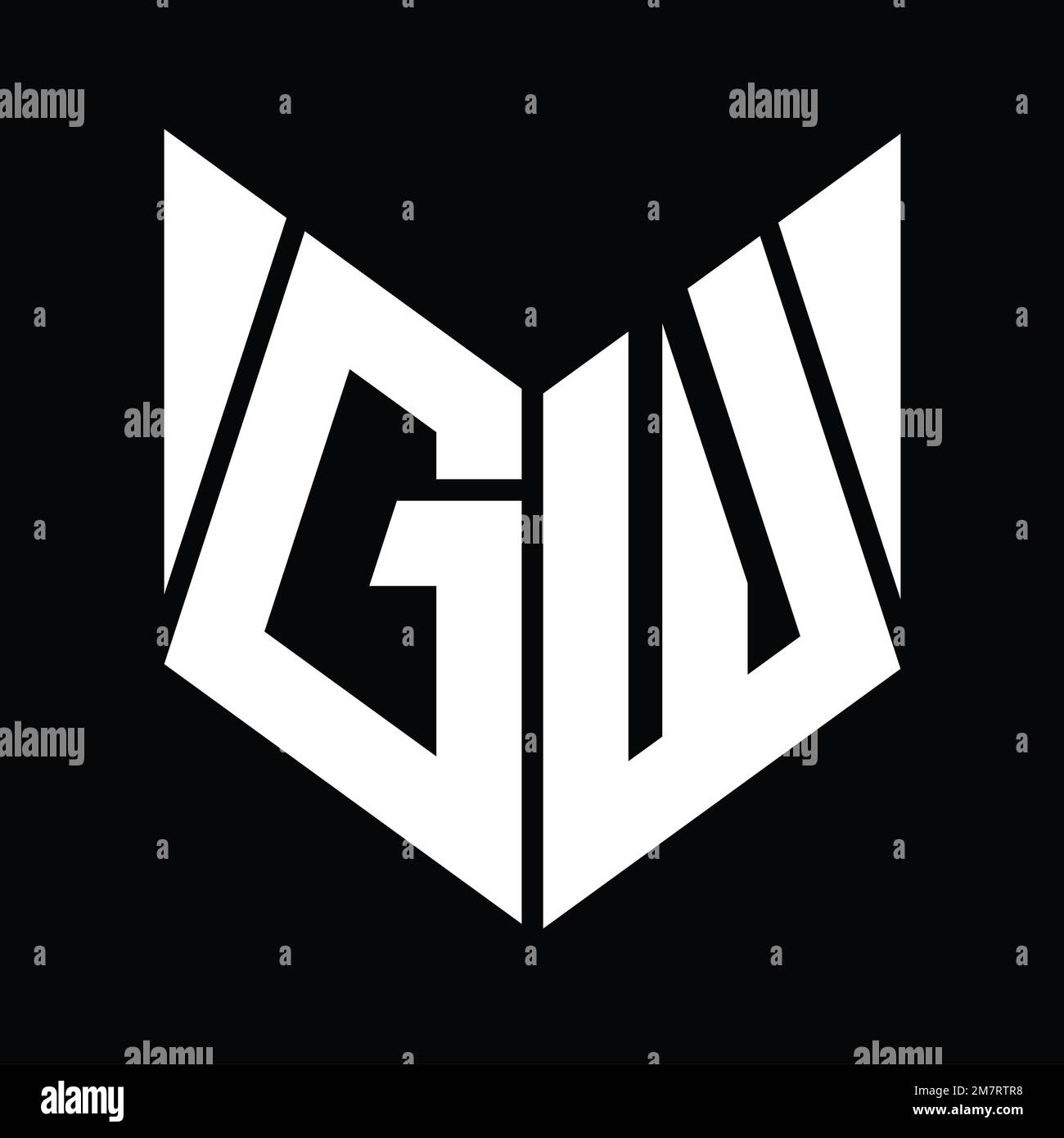 GW Logo monogram with hexagon slice shape design template Stock Photo ... GW Logo monogram with hexagon slice shape design template Stock Photo ...