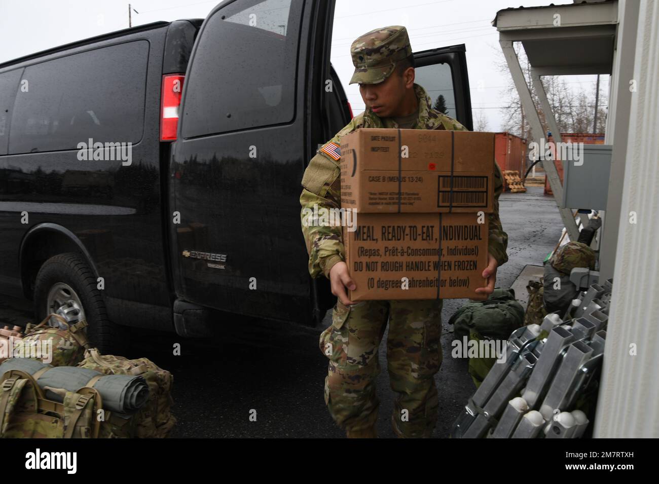 Spc. Steven Romero of the Alaska Army National Guard, 297th Military ...