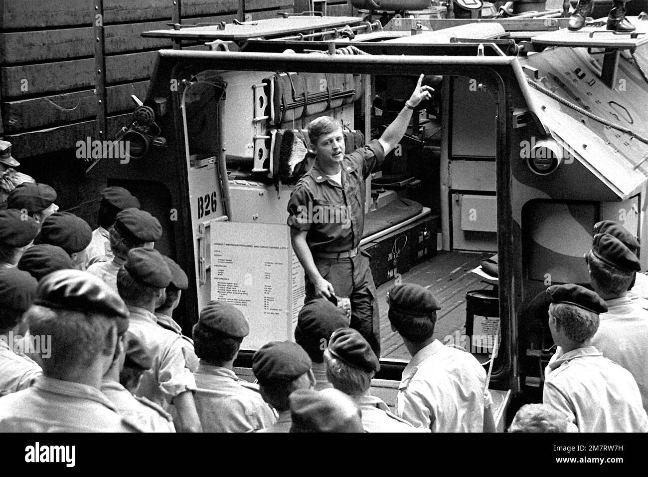 Aboard the dock landing ship, USS PLYMOUTH ROCK (LSD-29), U.S. Marine ...