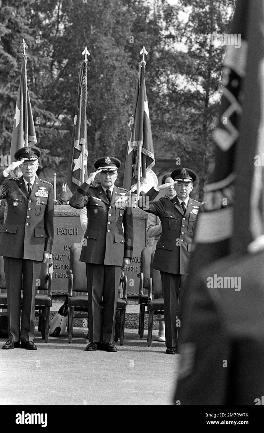 From left to right, GEN James R. Allen, GEN Bernard Rogers and GEN W.Y ...