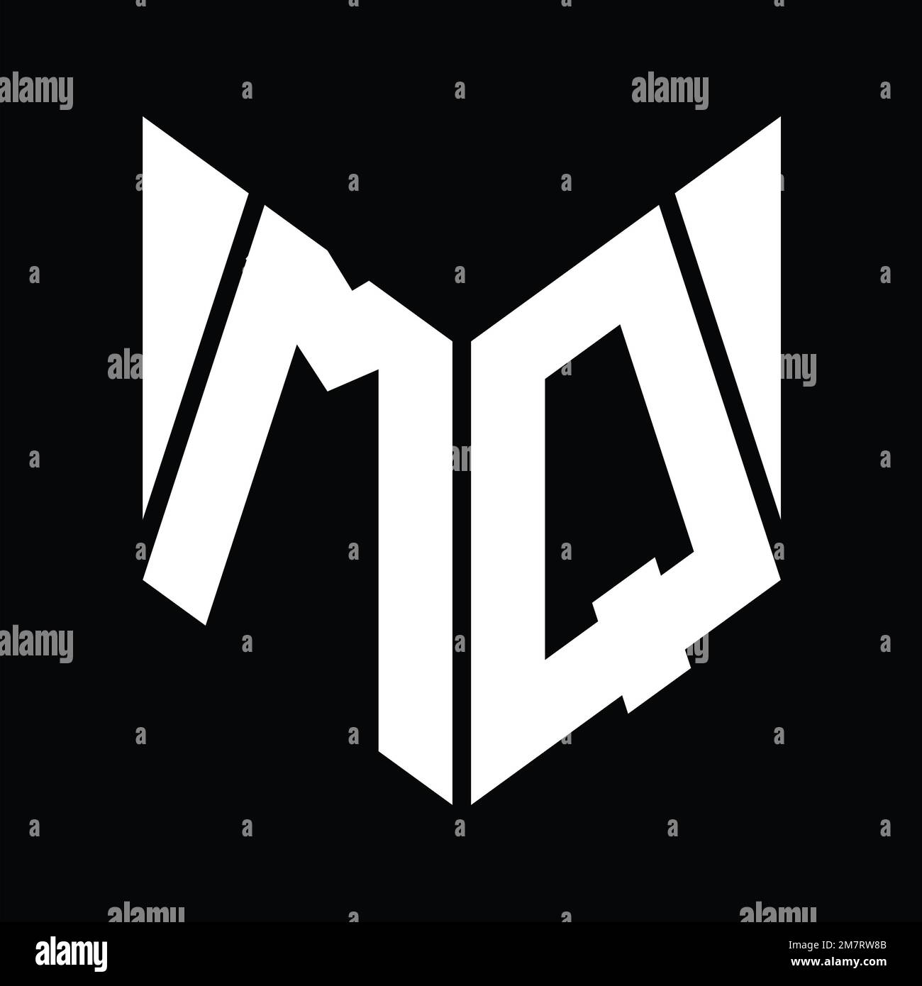 MQ Logo monogram with hexagon slice shape design template Stock Photo ...