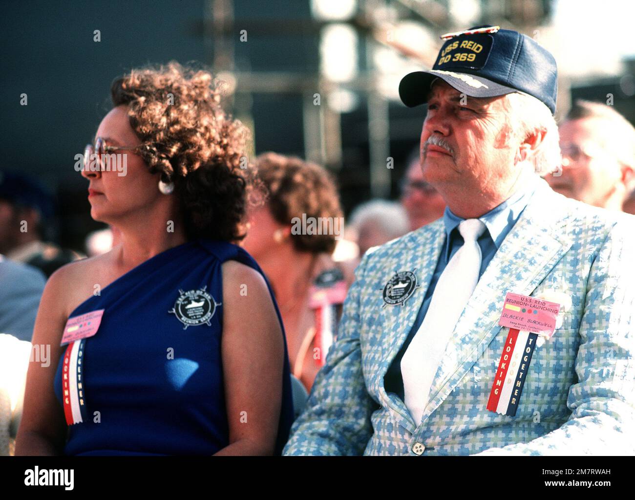 A survivor from the destroyer ex-USS REID (DD-369) attends christening ...