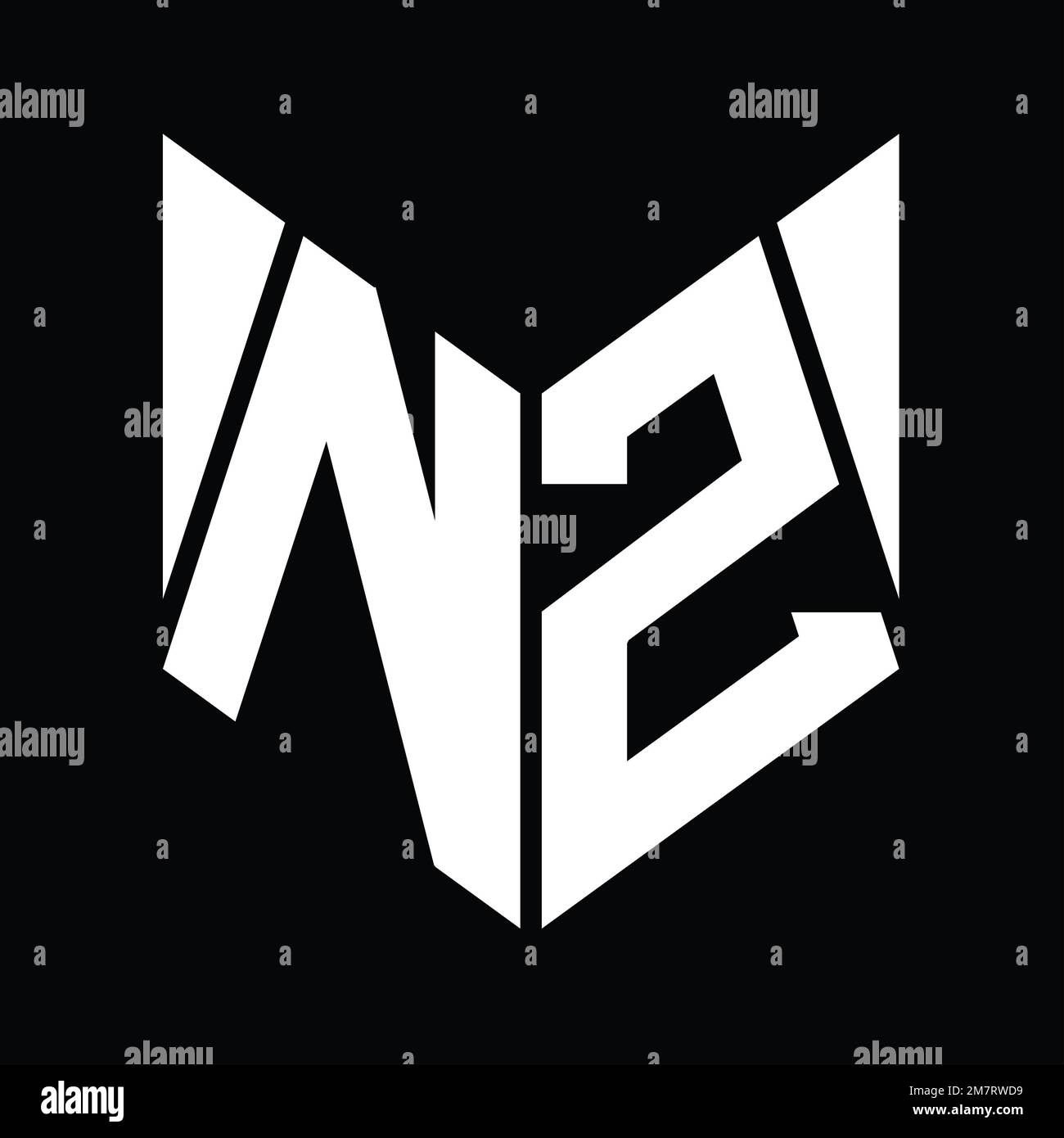 NZ Logo monogram with hexagon slice shape design template Stock Photo ... NZ Logo monogram with hexagon slice shape design template Stock Photo ...