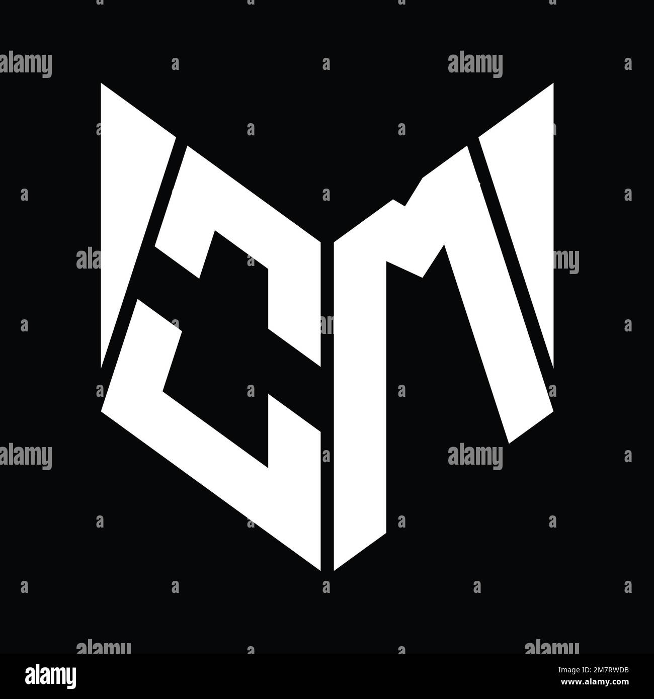 OM Logo monogram with hexagon slice shape design template Stock Photo ...