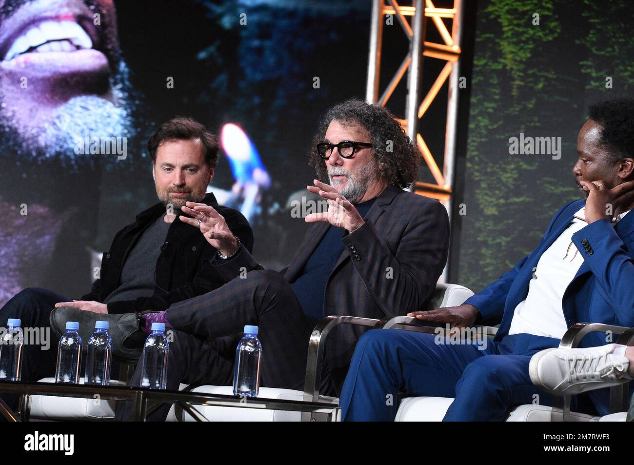John Griffin, from left, Jack Bender, and Harold Perrineau Jr ...
