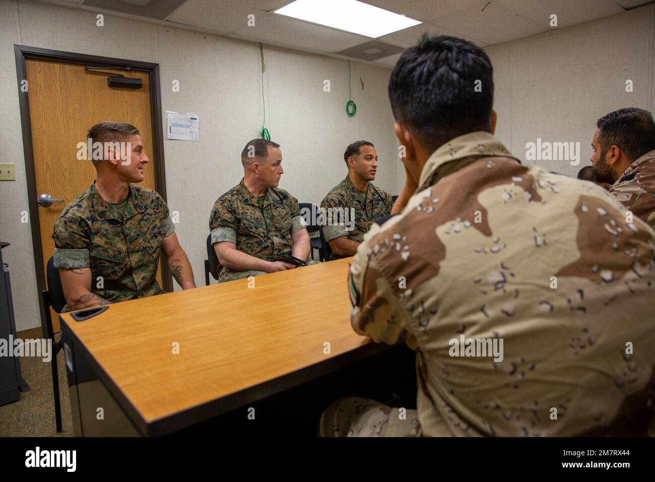 United States Marine Corps Master Sgt. Jonathan E. Nentl, left, an ...