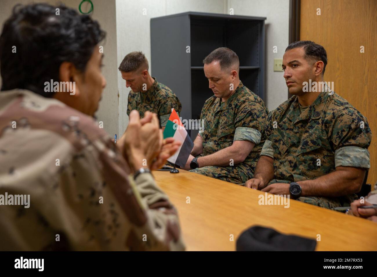 United States Marine Corps Master Sgt. Jonathan E. Nentl, left, an ...