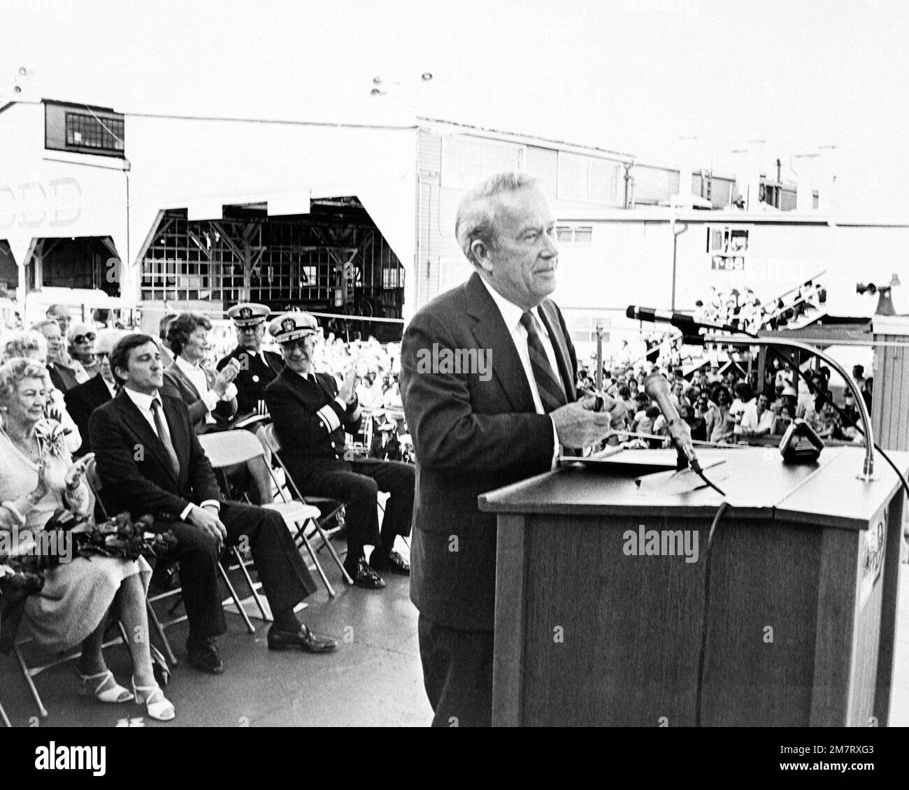 Sen. Henry M. Jackson, R-Wash., speaks at the launching ceremony for ...