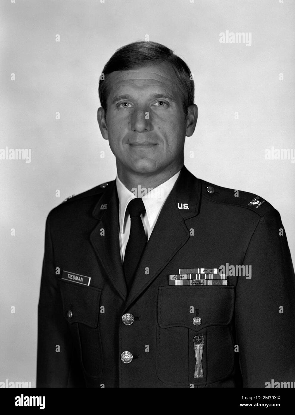 COL Allen J. Tiedmann, USAF (uncovered). Country: Unknown Stock Photo ...