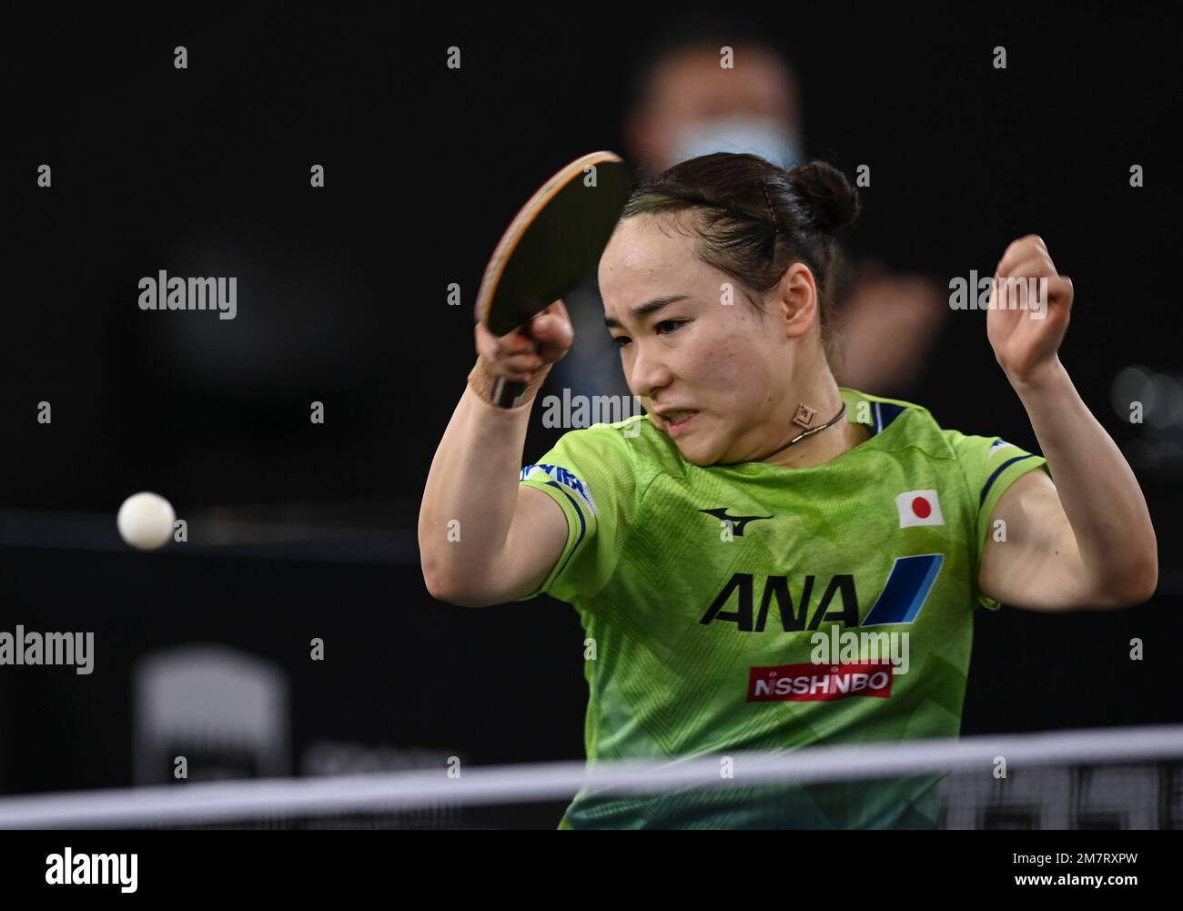 Doha, Qatar. 10th Jan, 2023. Ito Mima of Japan hits a return during the ...