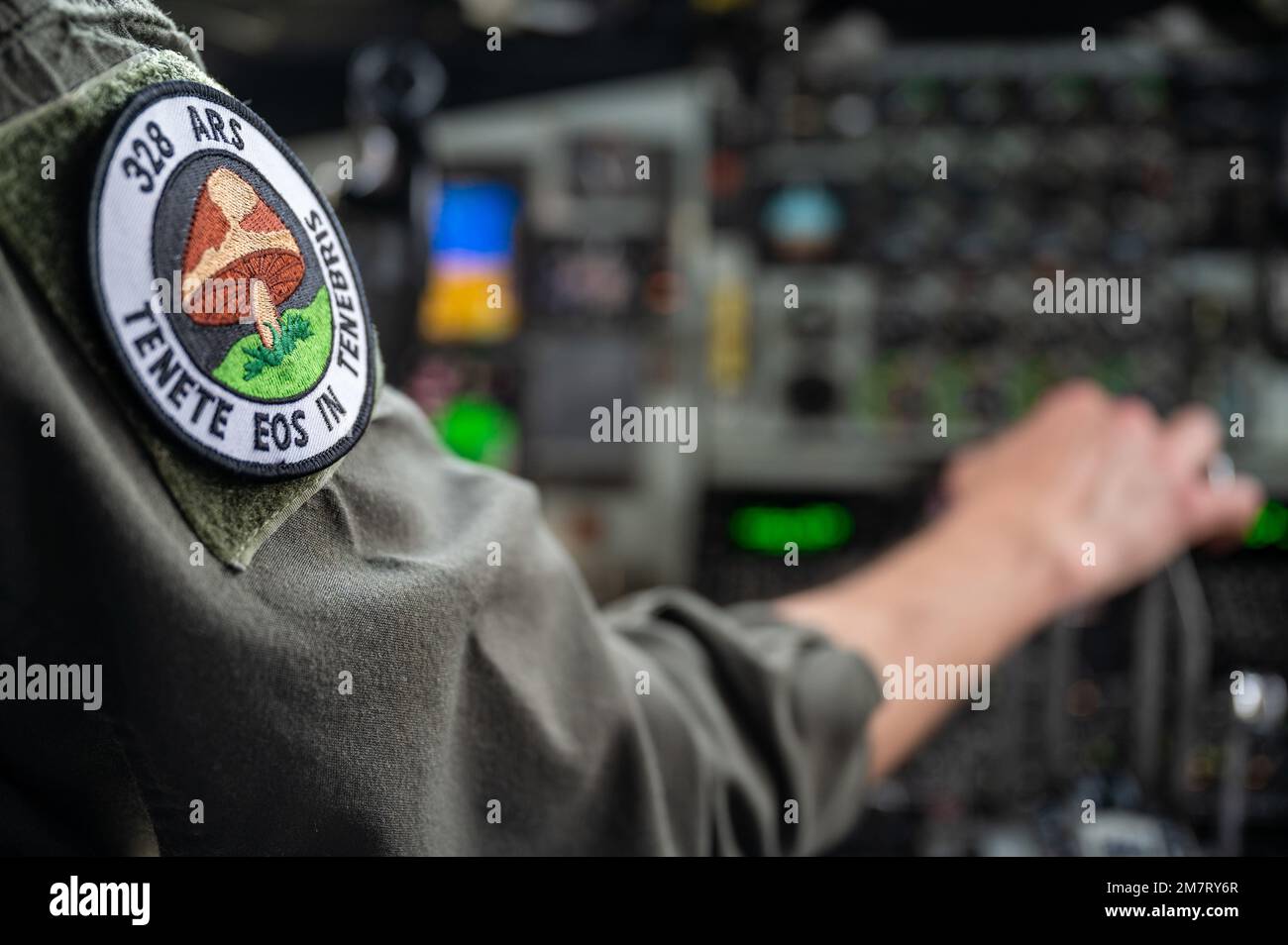 U.S. Air Force Major Matt Ables, with the 328th Air Refueling Squadron ...