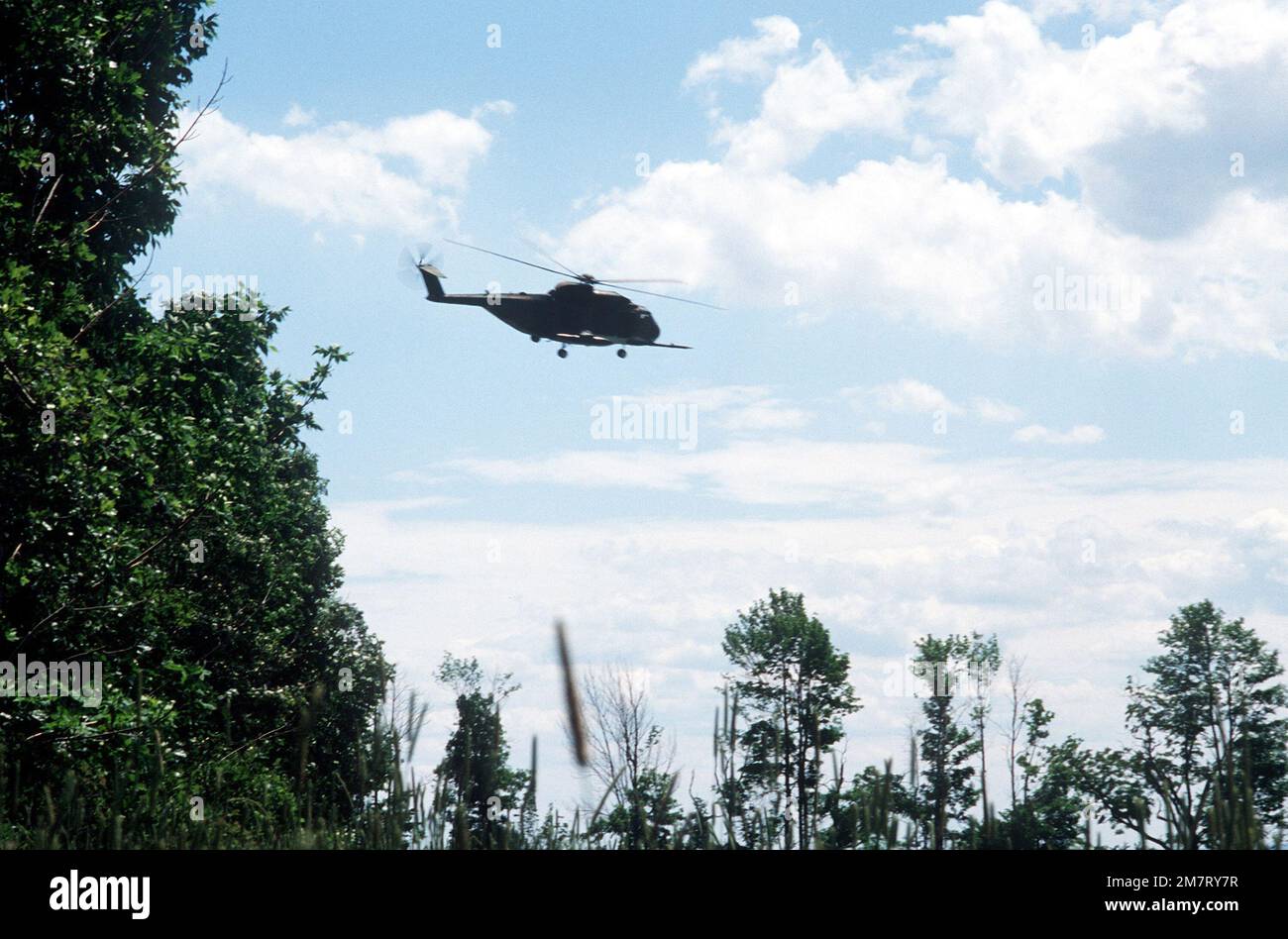 An HH-3 Pelican helicopter from the 106th Aerospace Rescue and Recovery ...