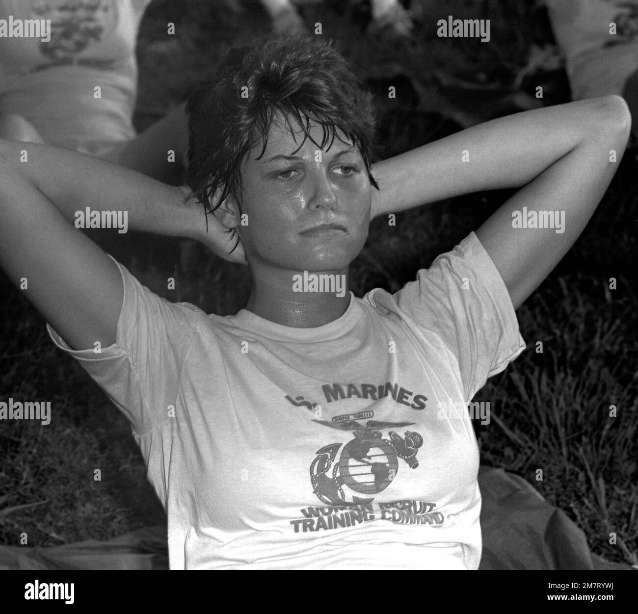 PVT Scott of Series 11b does a few extra sit-ups during physical ...