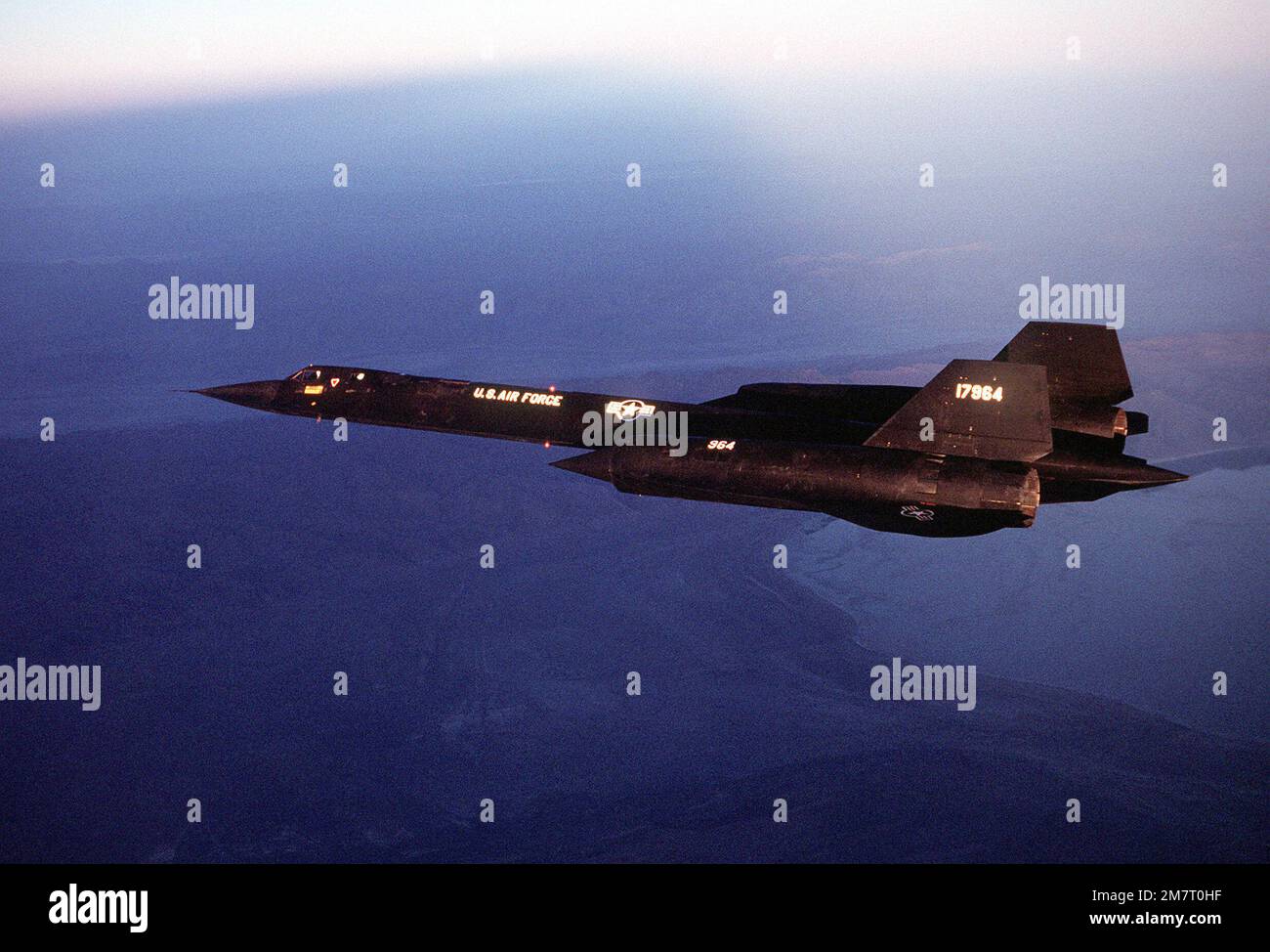 A view of an SR-71 Blackbird aircraft in flight. The aircraft, from the ...