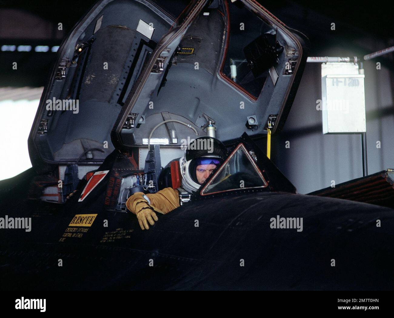 Pilots from the 9th Strategic Reconnaissance Wing sit in the cockpit of ...
