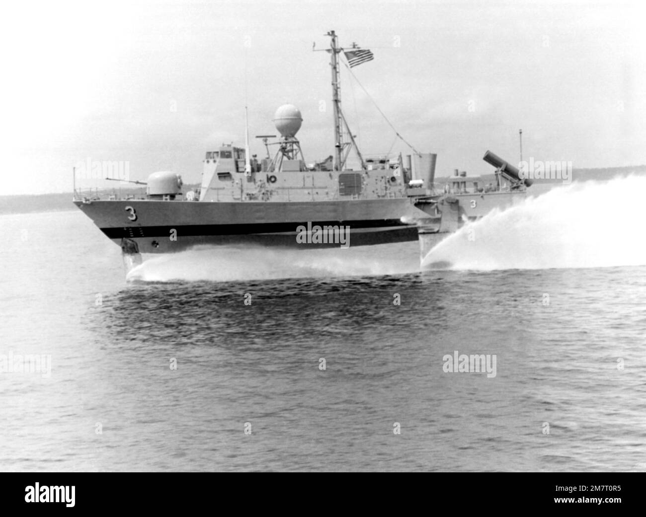 A port bow view of the guided missile patrol combatant (hydrofoil ...