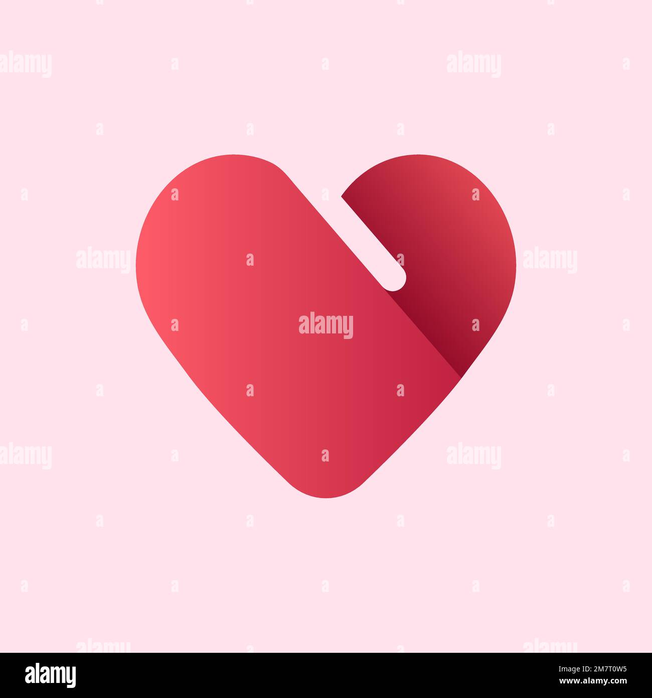 Vector heart shape icon design hi-res stock photography and images - Alamy