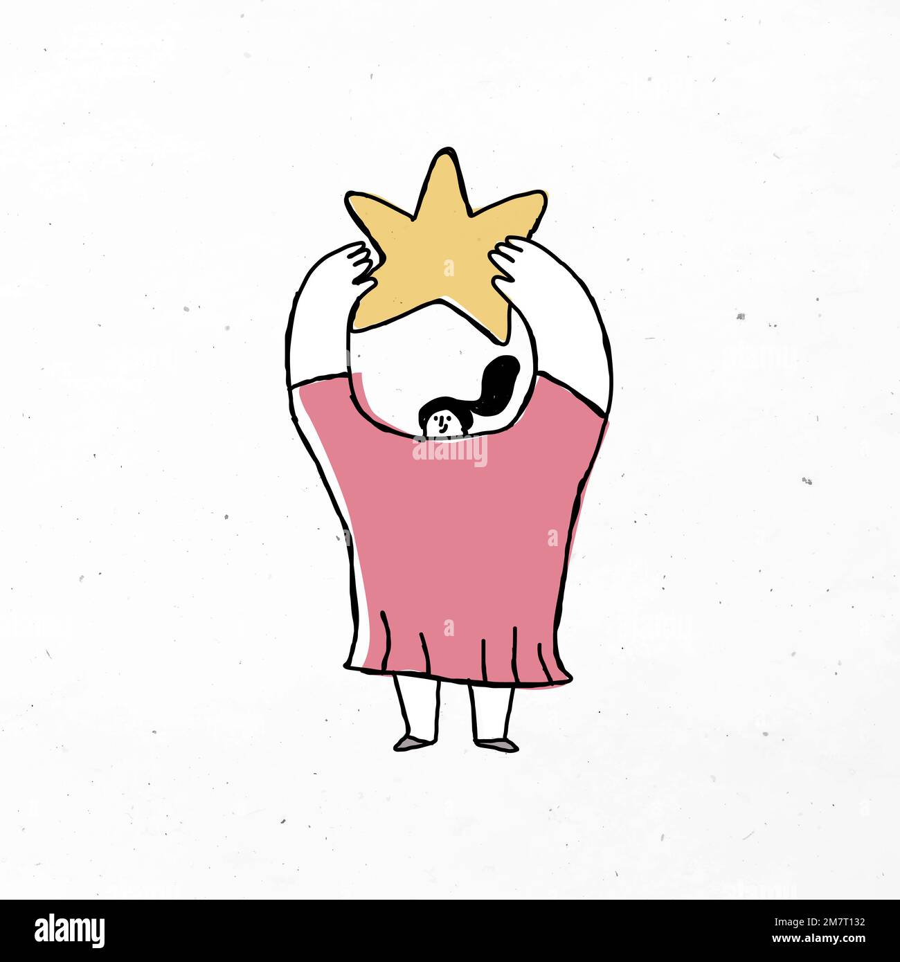 Cartoon illustration star success dream hi-res stock photography and ...