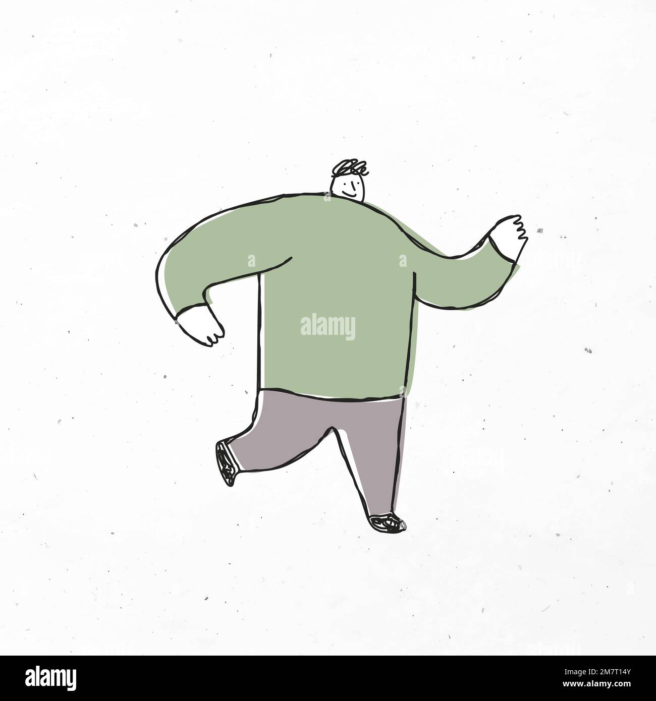 Cute running man vector doodle icon Stock Vector Image & Art - Alamy