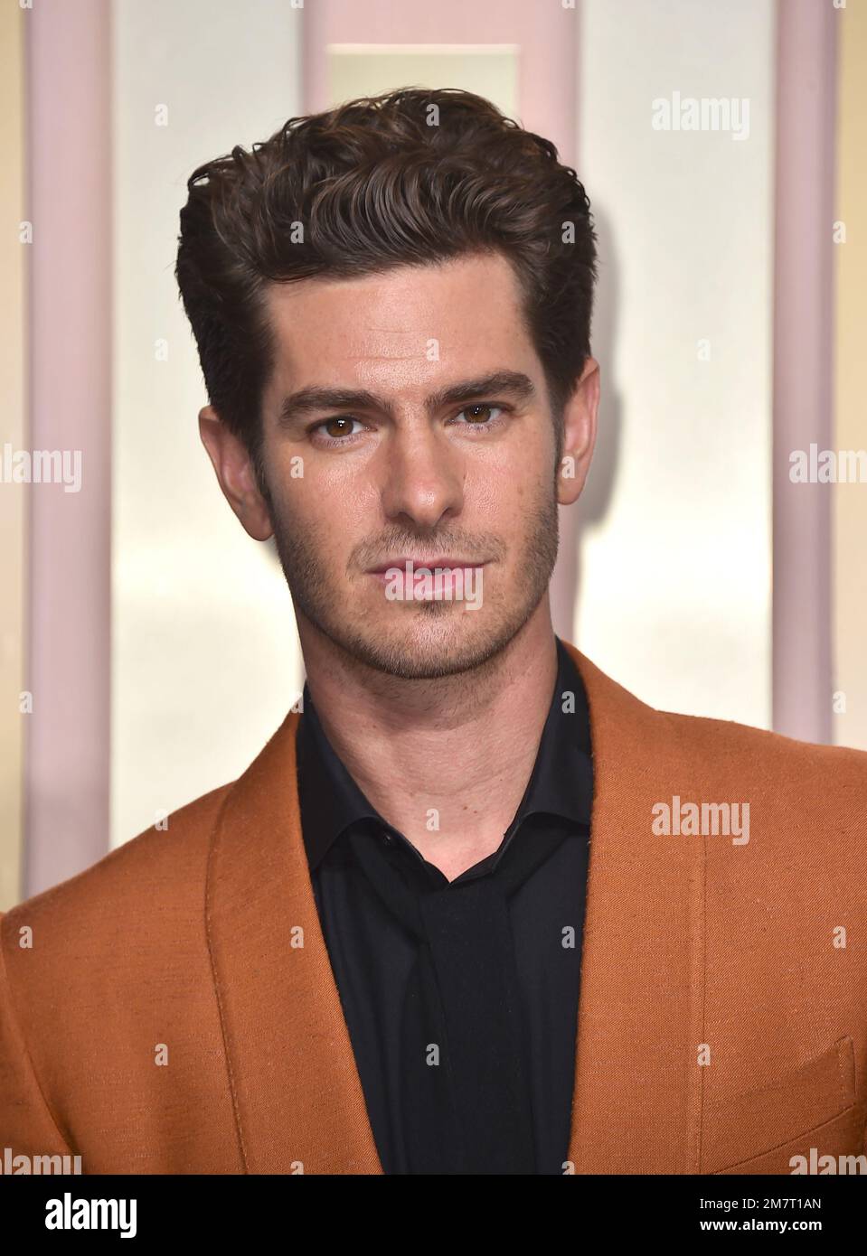 Andrew Garfield arrives at the 80th annual Golden Globe Awards at the ...
