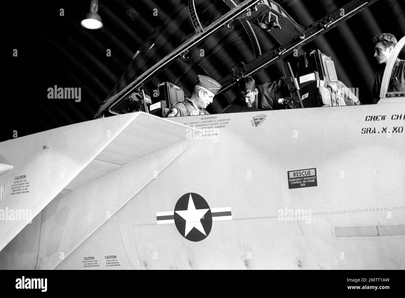 LTC Andrews, pilot, briefs COL Chase, commander, 52nd Tactical Fighter ...