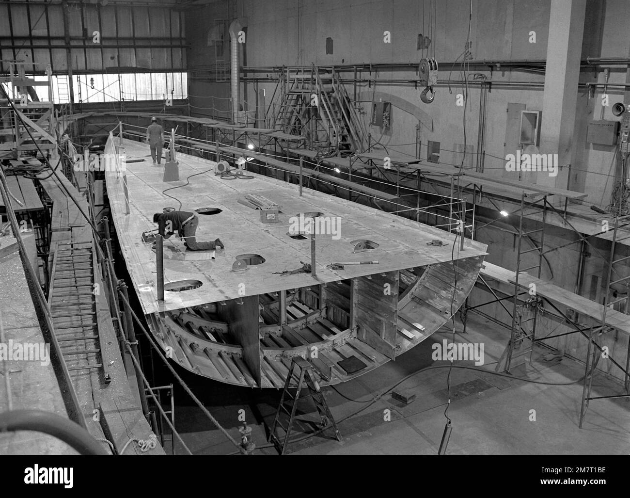 A view of the keel laying of the patrol gunboat ABU OBAIDAH (PGG-527 ...
