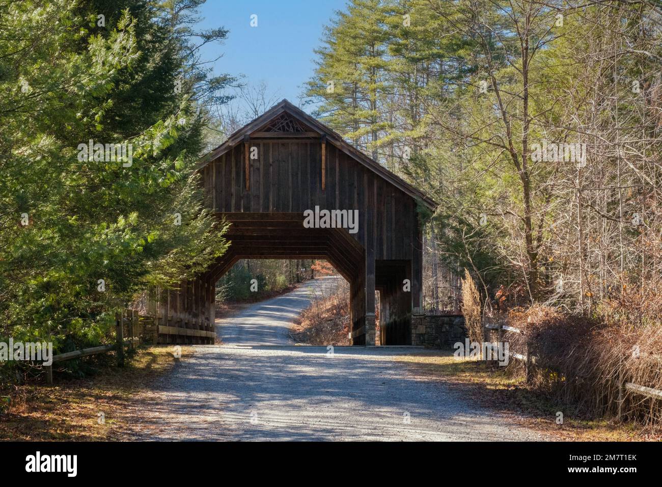 Covered Bridge in DuPont State Recreational Forest in North Carolina ...