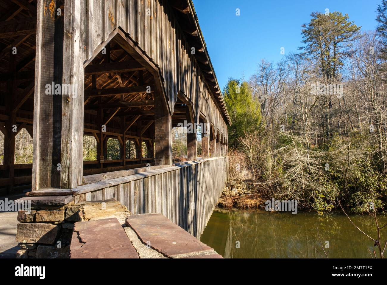 Covered Bridge in DuPont State Recreational Forest in North Carolina ...