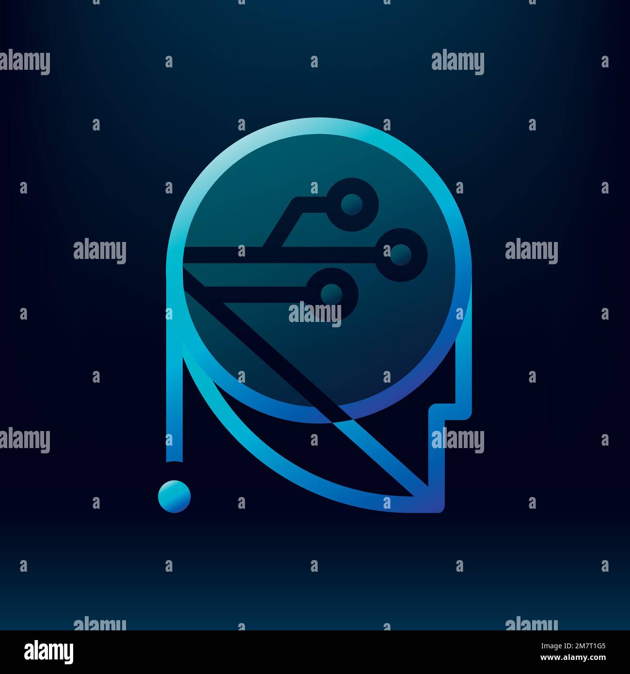 Hologram and head Stock Vector Images - Alamy