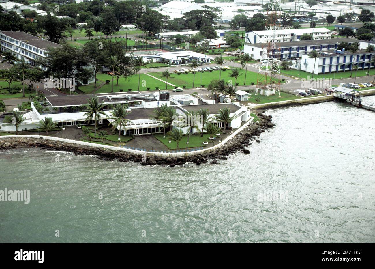 A view of the waterfront side of the officers' club. Base: Naval ...