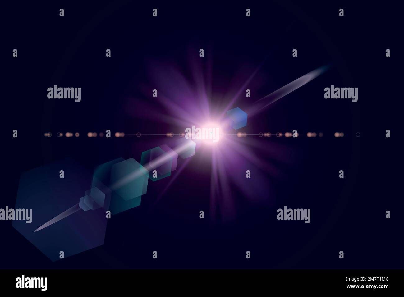 Purple lens flare vector hexagon ghost design element Stock Vector ...