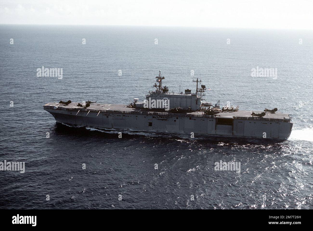 A port beam view of the amphibious assault ship USS SAIPAN (LHA-2 ...