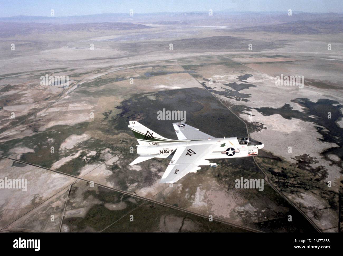 An air-to-air right side view of a Naval Air Reserve Attack Squadron ...