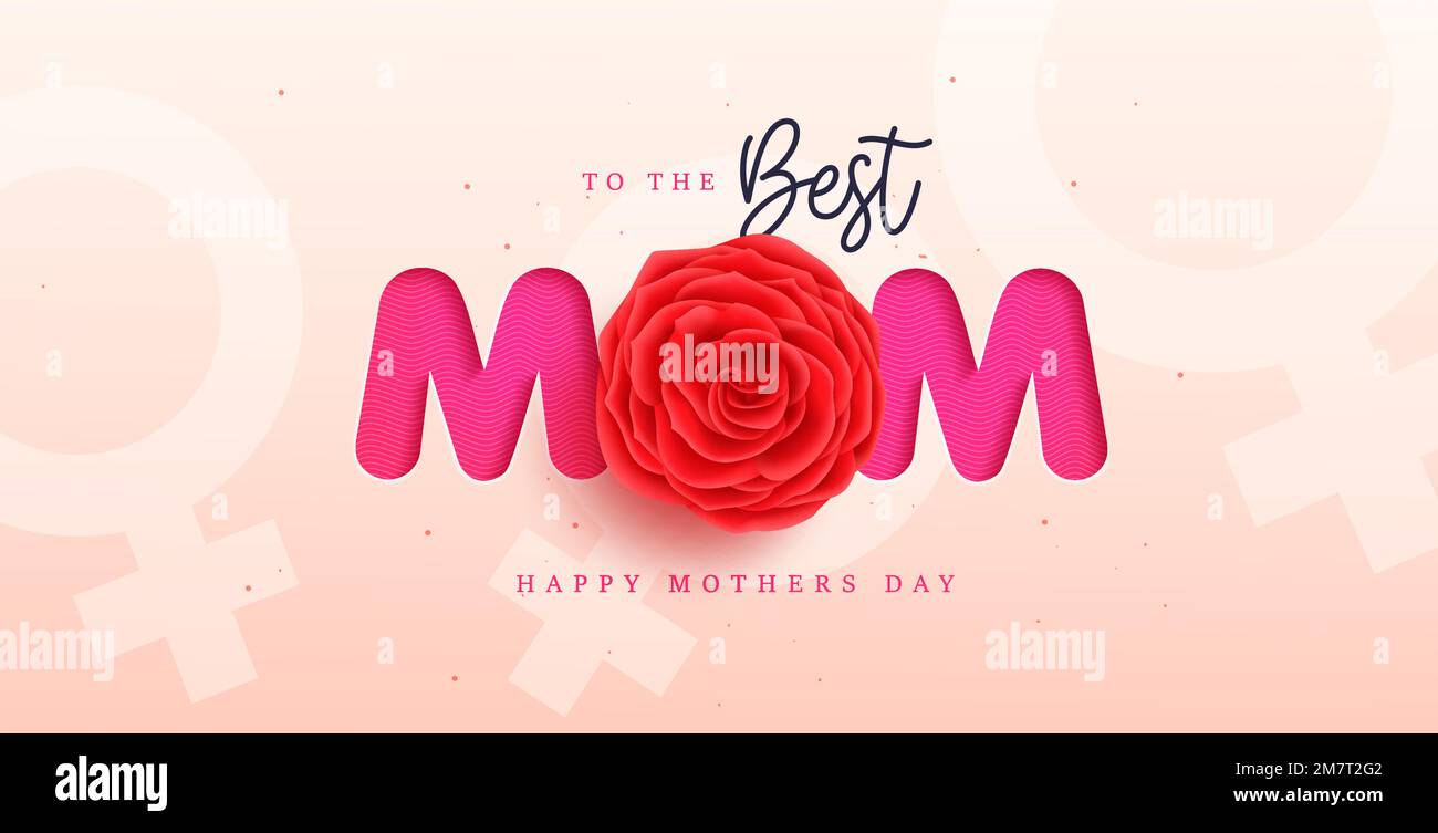 Happy mother's day text vector design. Best mom greeting text for ...