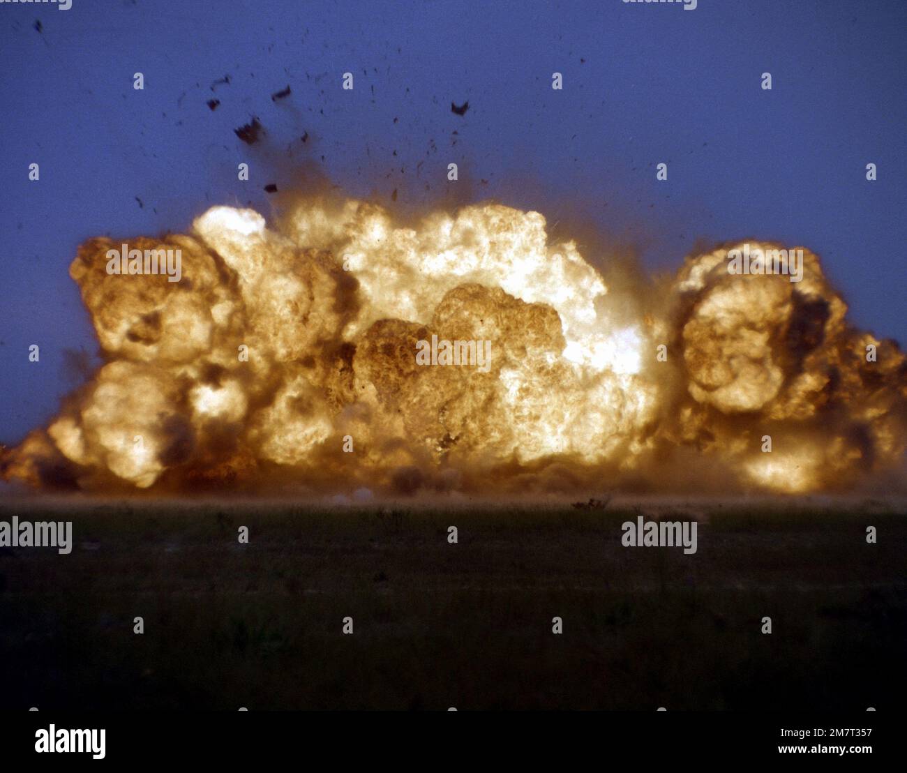 A fireball from a GBU-24 low-level laser-guided bomb at it explodes on ...