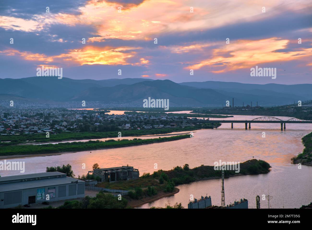 Ulan-Ude, Russia - July 04, 2022: Panoramic view from the height of the ...