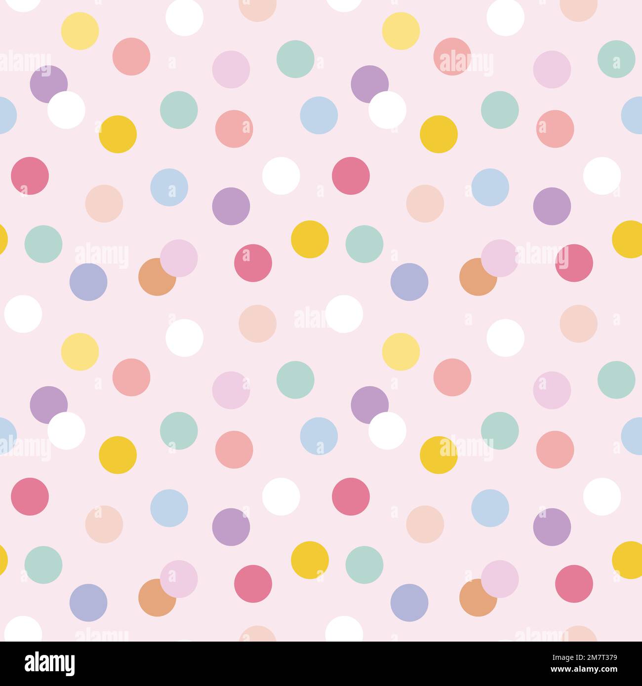 Background seamless pattern vector with cute pastel polka dots Stock ...