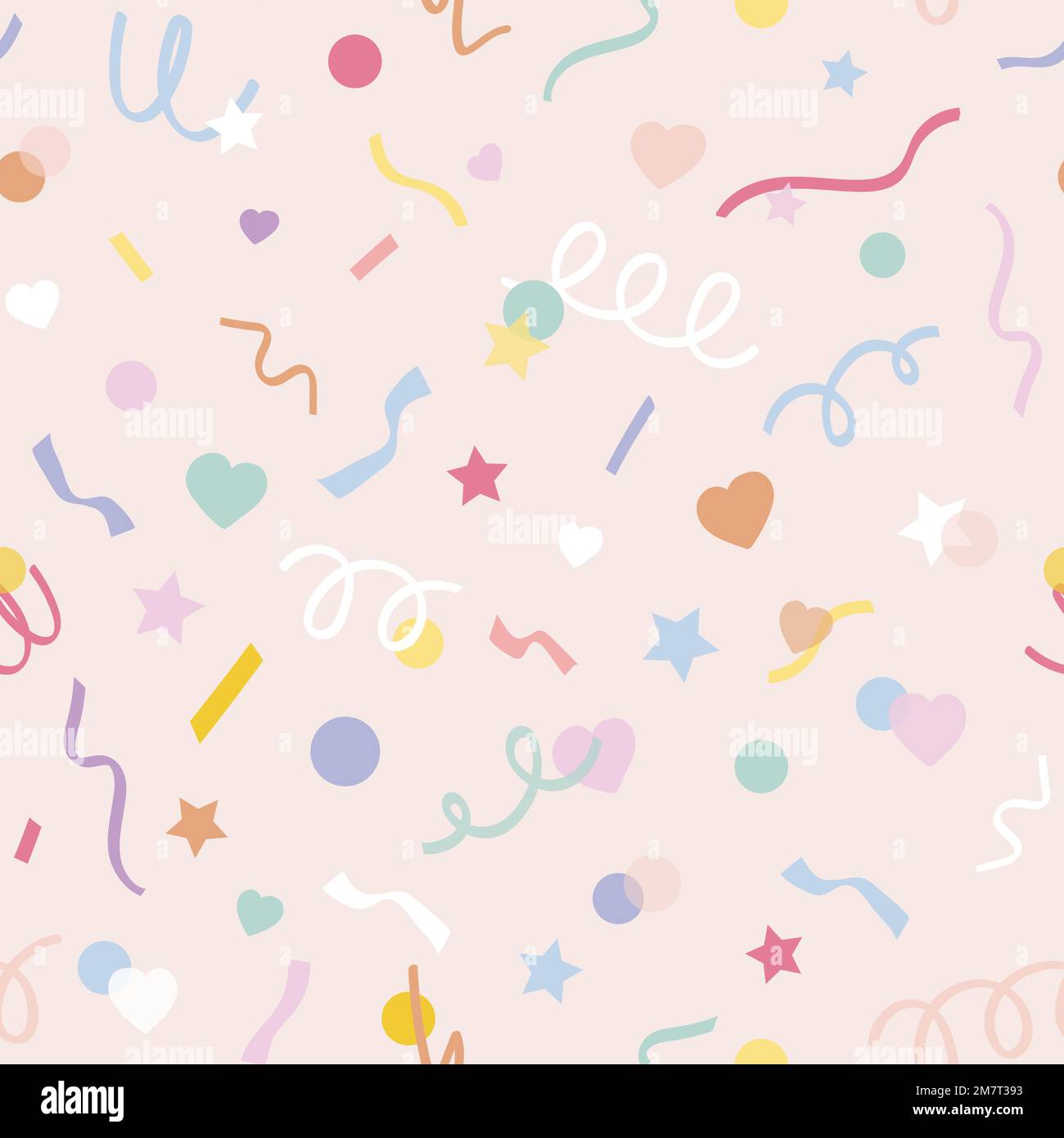 Background seamless pattern vector with cute pastel confetti Stock ...
