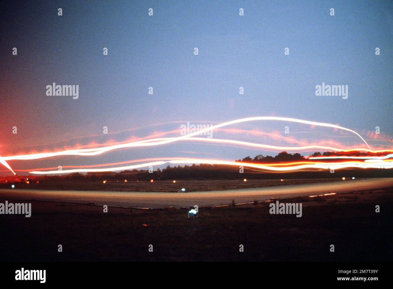 A night view of Krypton 85 lights in operation during an Operation ...