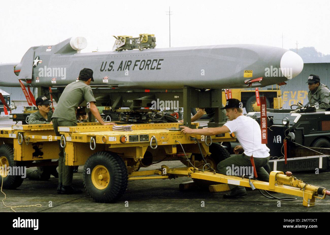The missile crew from the 416th Bomb Wing, transports an Air-Launched ...