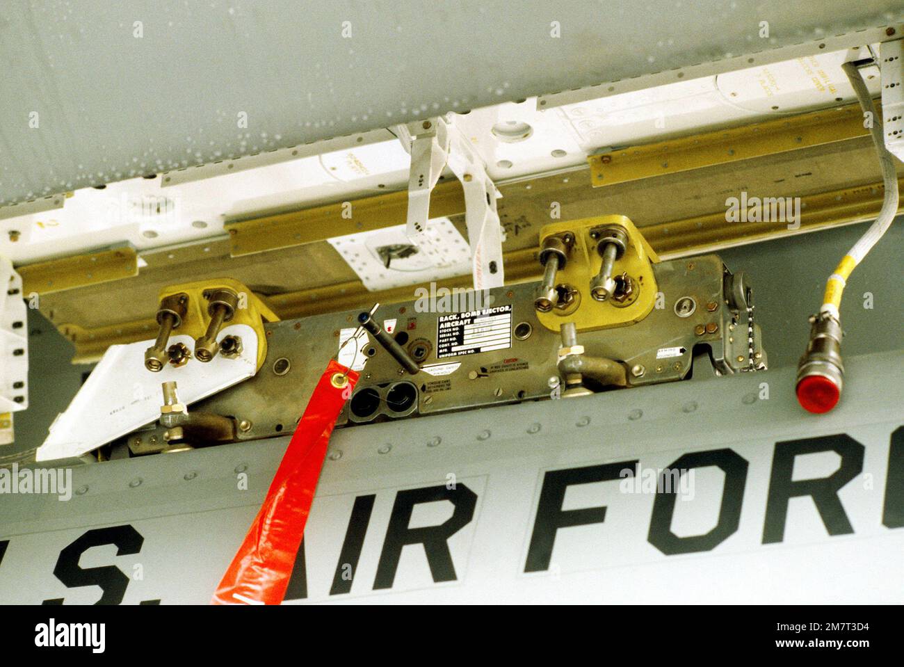A view of the rack and connections, as an Air-Launched Cruise Missiles ...