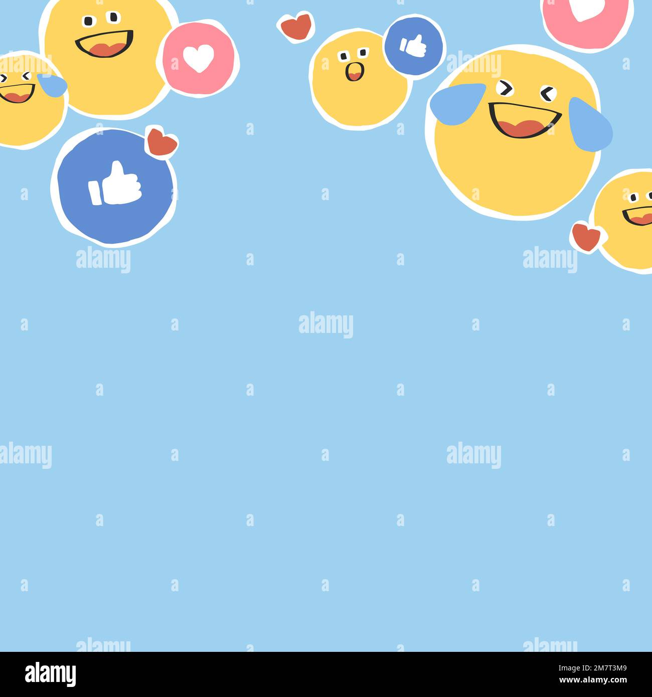 Background vector of social media expression icons Stock Vector Image ...