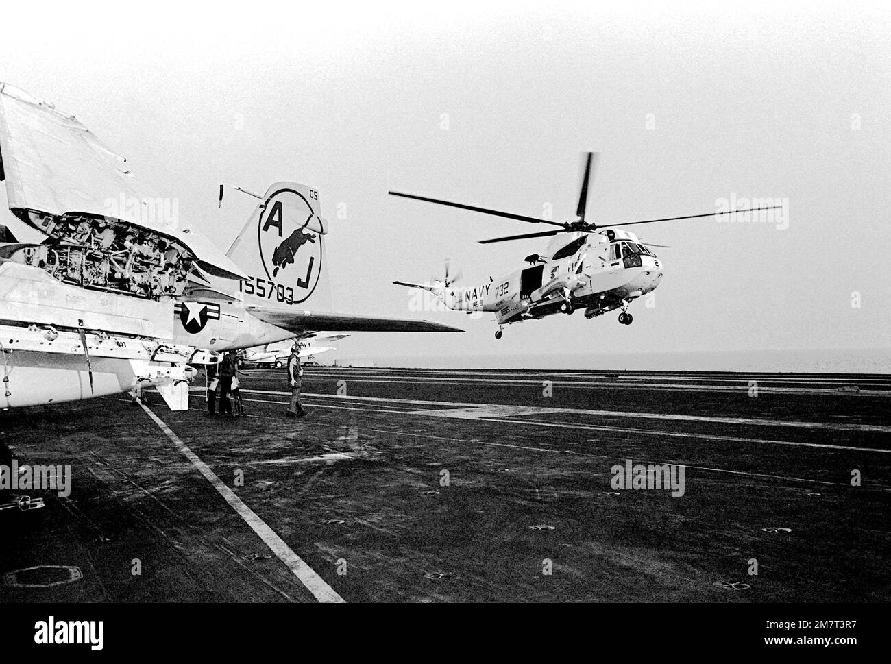 An SH-3 Sea King helicopter from Helicopter Anti-submarine Squadron 9 ...