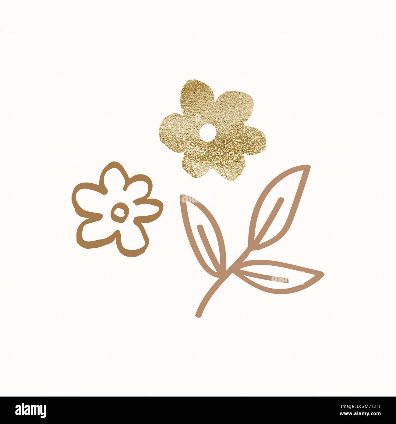 Vector golden rose flower Cut Out Stock Images & Pictures - Alamy