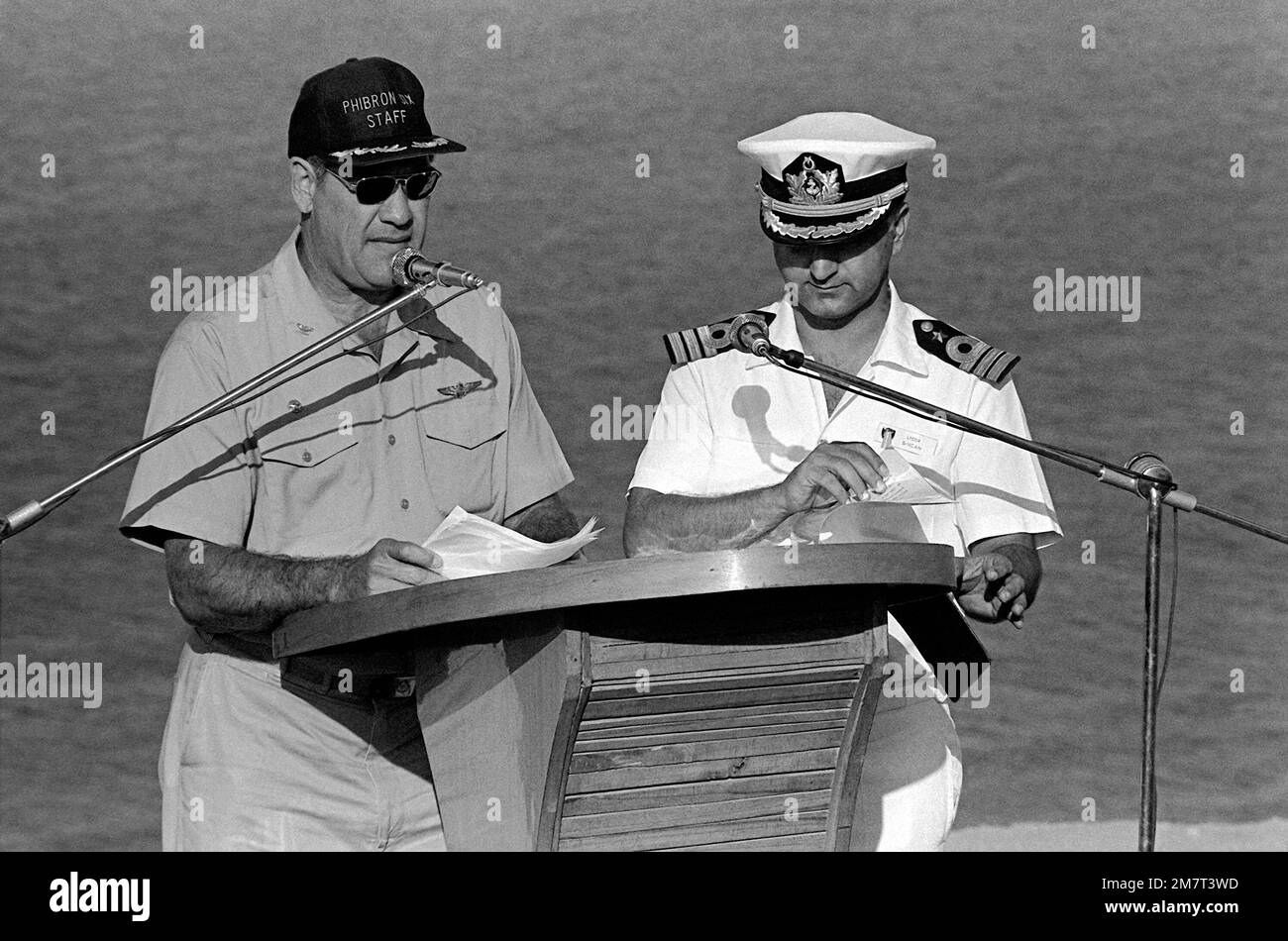 CAPT E.W. Foote, commander, Amphibious Squadron 6, introduces a Turkish ...