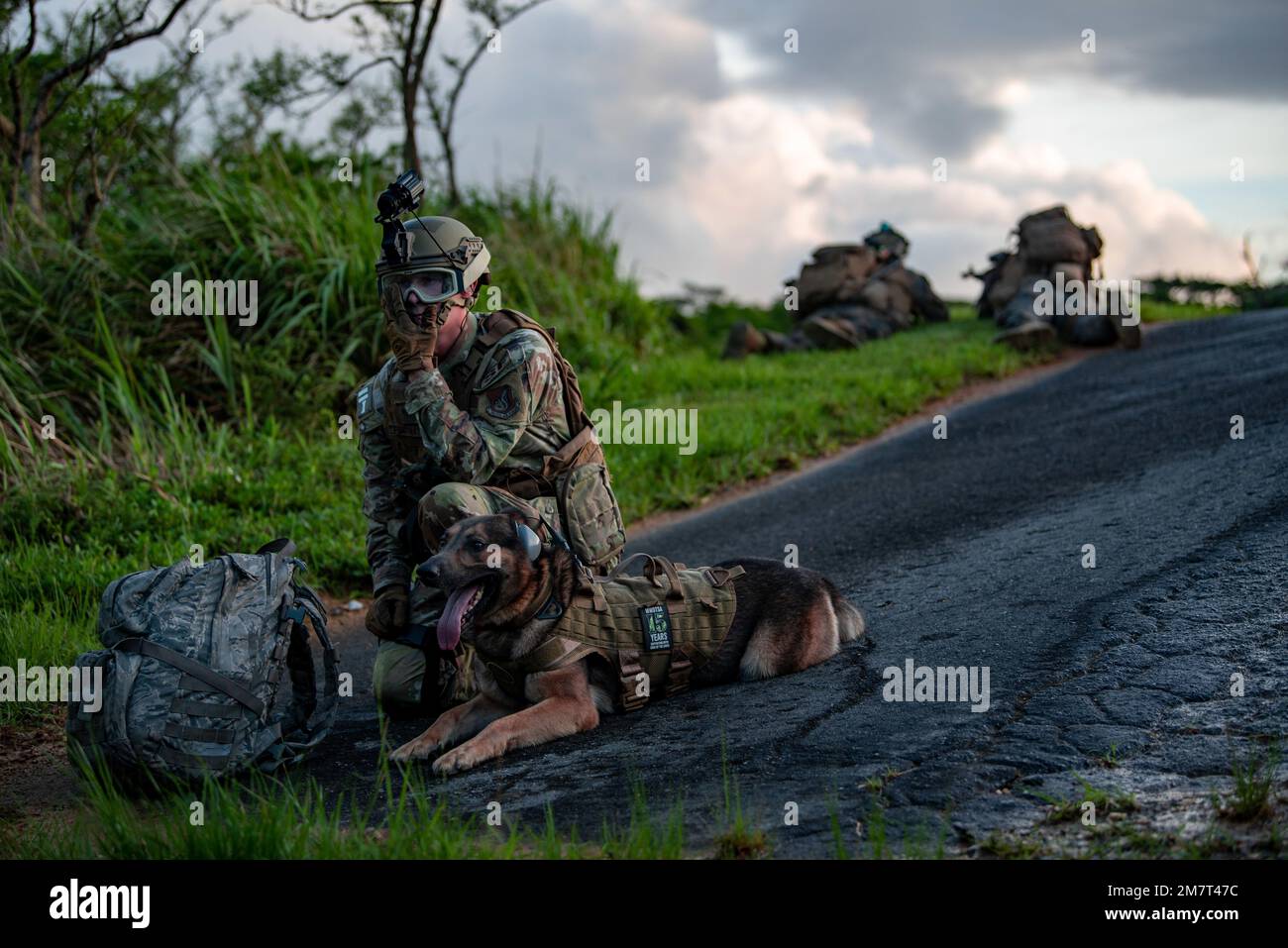 U.S. Air Force Staff Sgt. Nathan Fortmayer, left, 18th Security Forces ...