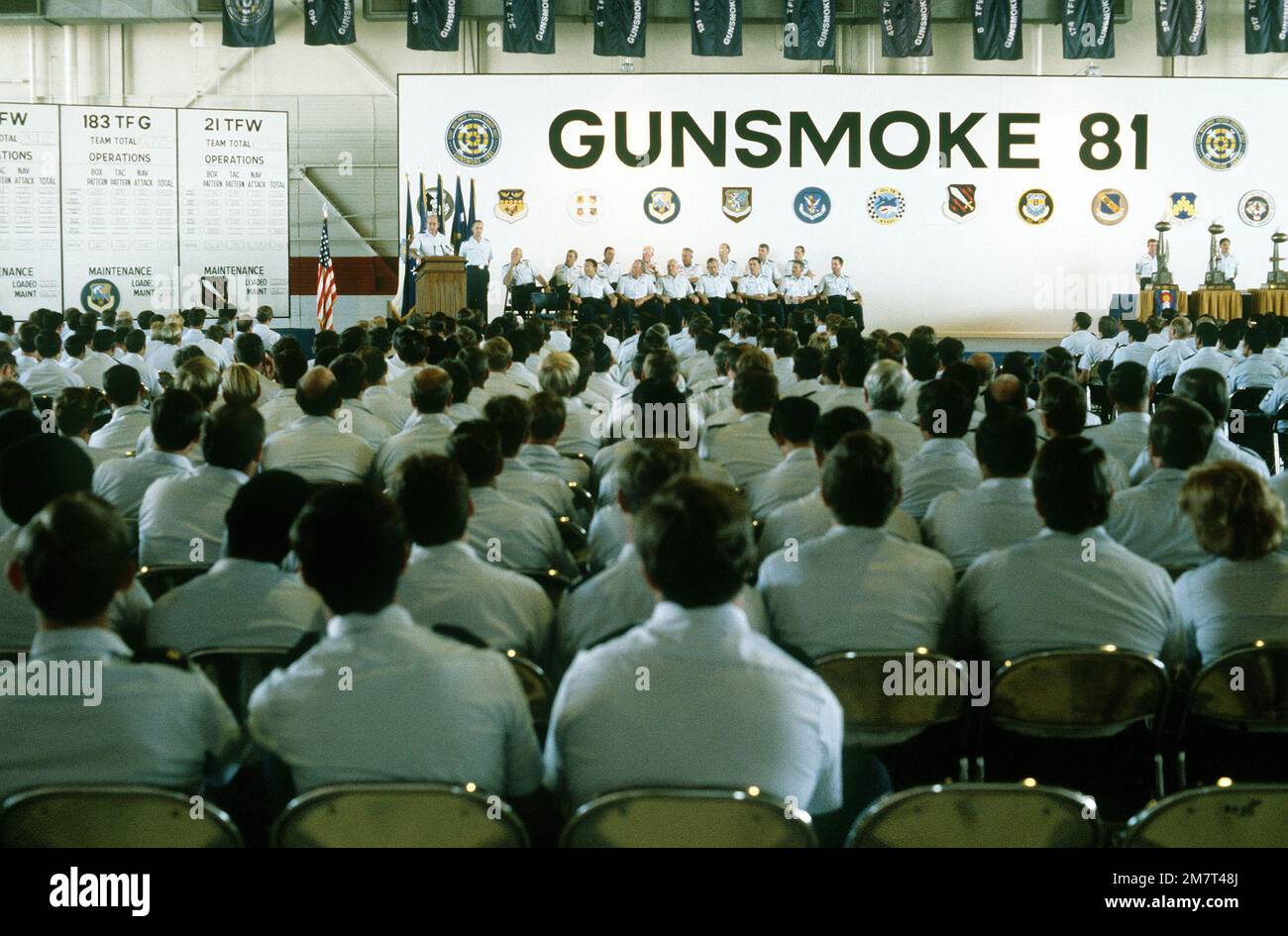 All participants of Operation Gunsmoke '81 gather in the Thunderbird ...