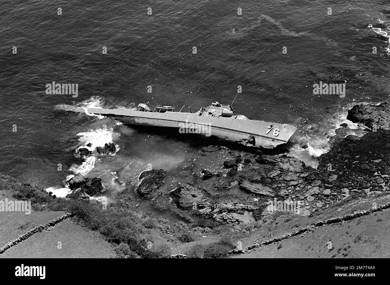 A starboard view of the beached Filipino frigate RPS DATU KALANTIAW (PS ...