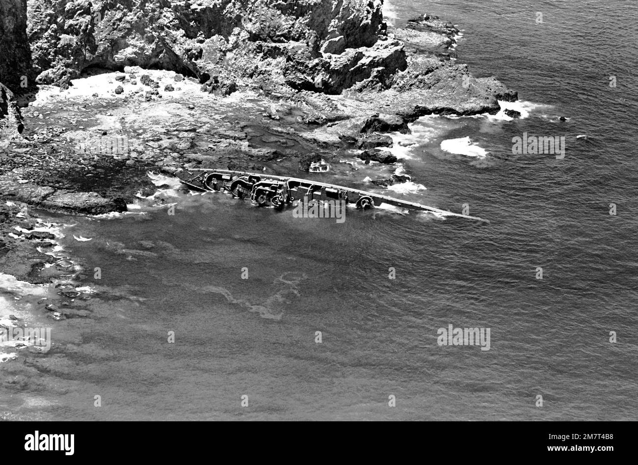 An aerial view of the overturned Filipino frigate RPS DATU KALANTIAW ...